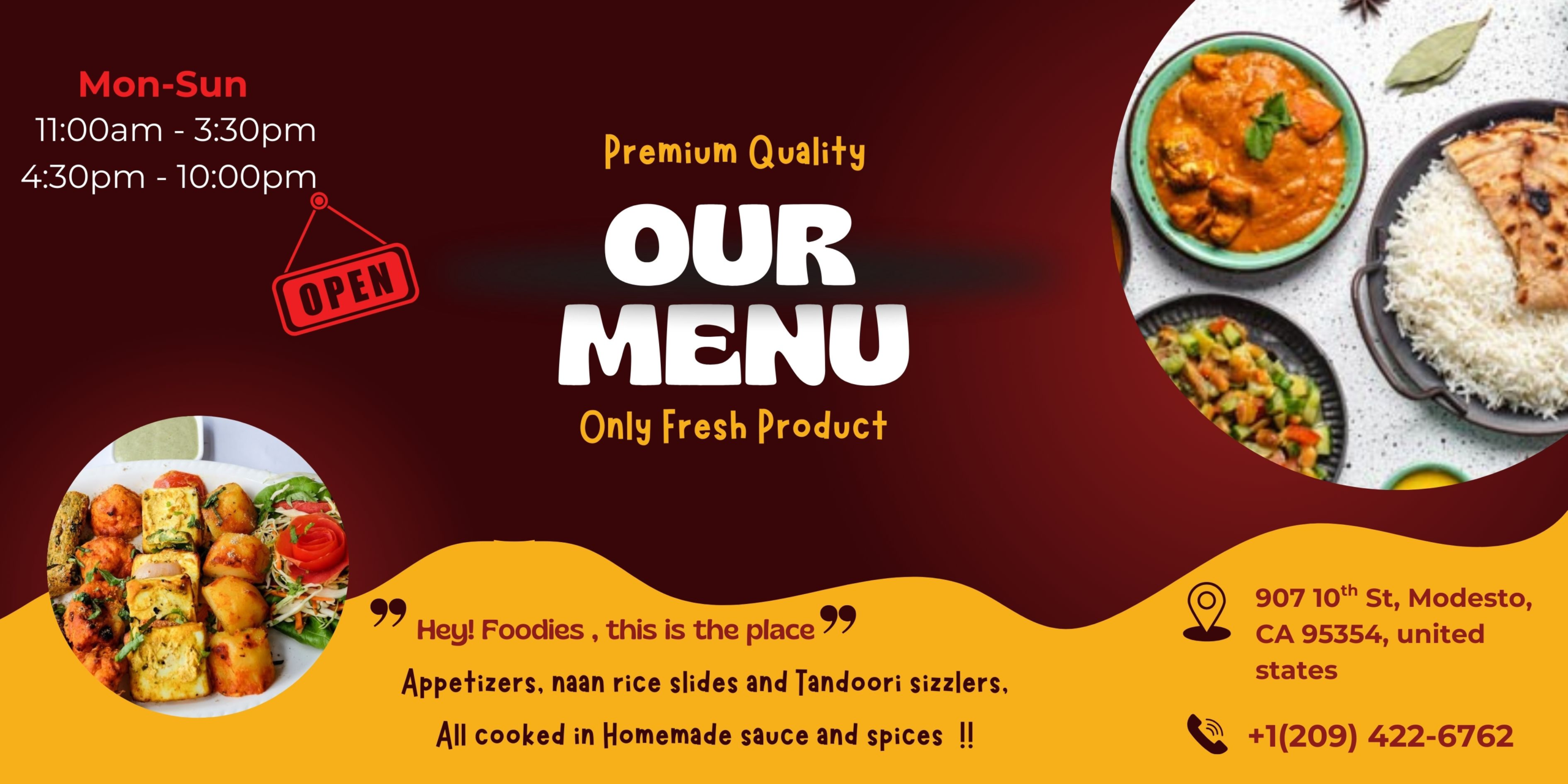 Menu - Tandoori Flame - Authentic Indian Cuisine in Modesto
